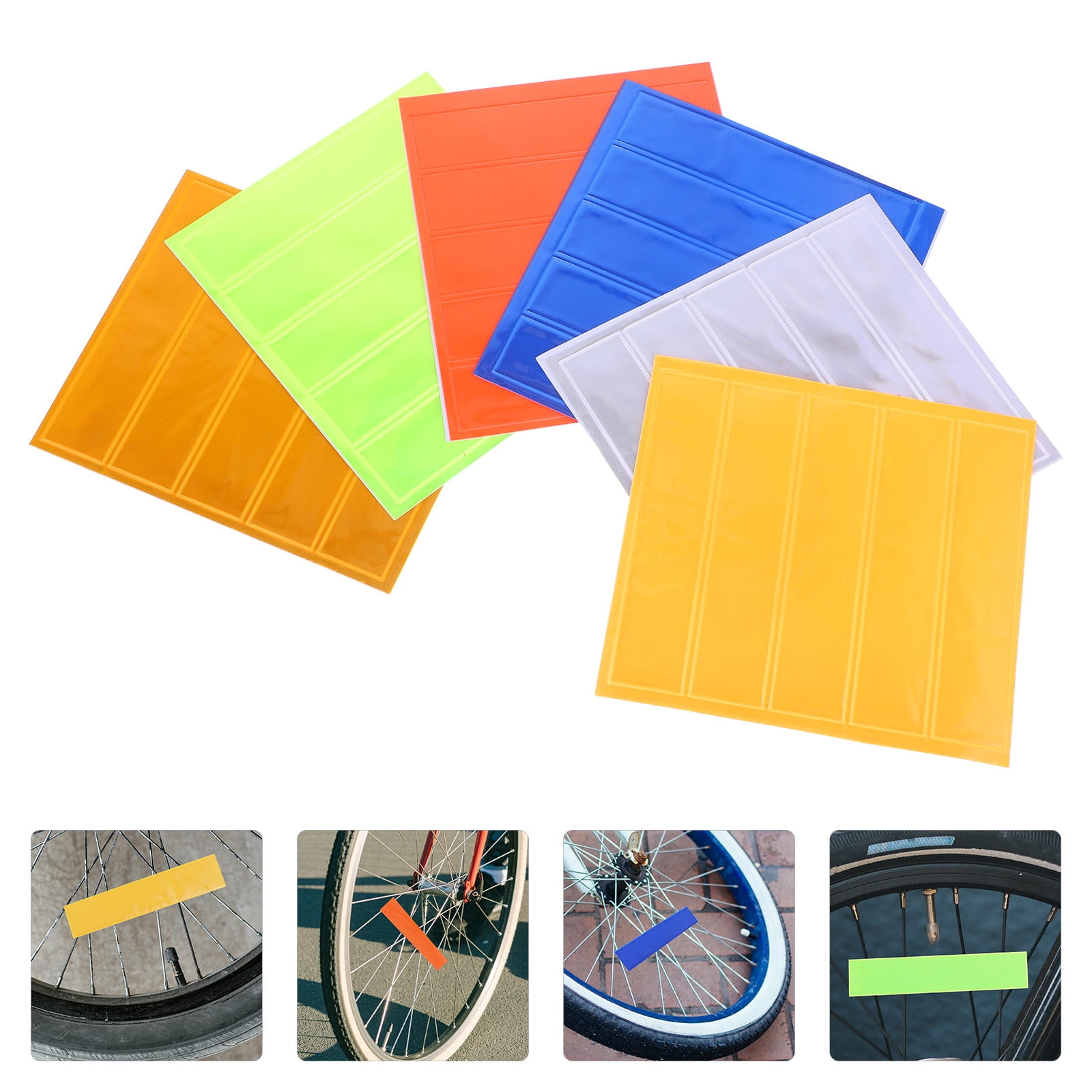 UPGRATOR 6Pcs Reflective Strips for Bag Fluorescent Yellow Reflect ...