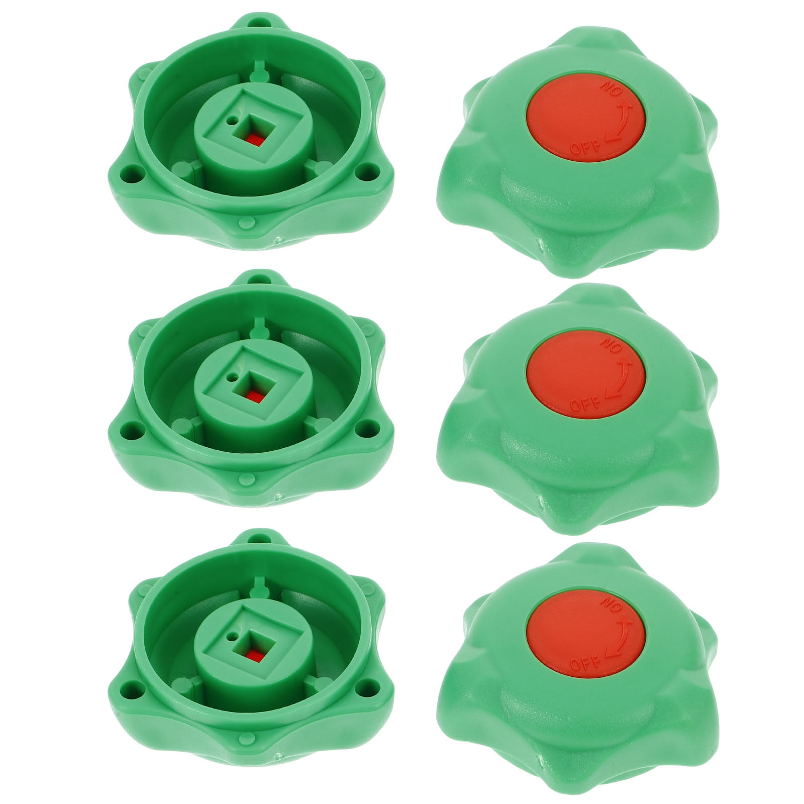 UPGRATOR 6Pcs Round Green Plastic Spigot Handle For Gate Valve ...