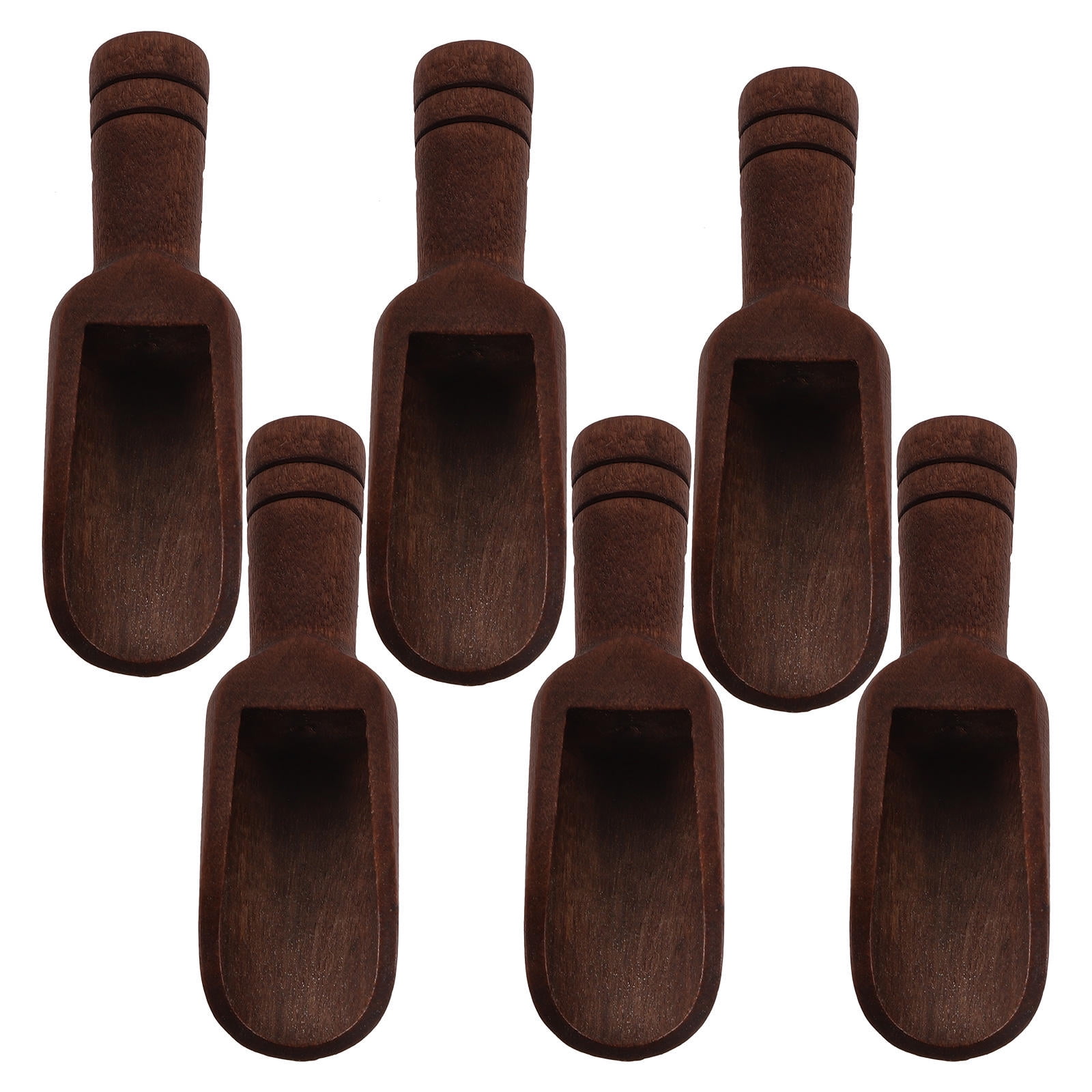 UPGRATOR 6Pcs Small Scoop Spoon Wood with Antique Design for Hotels and ...