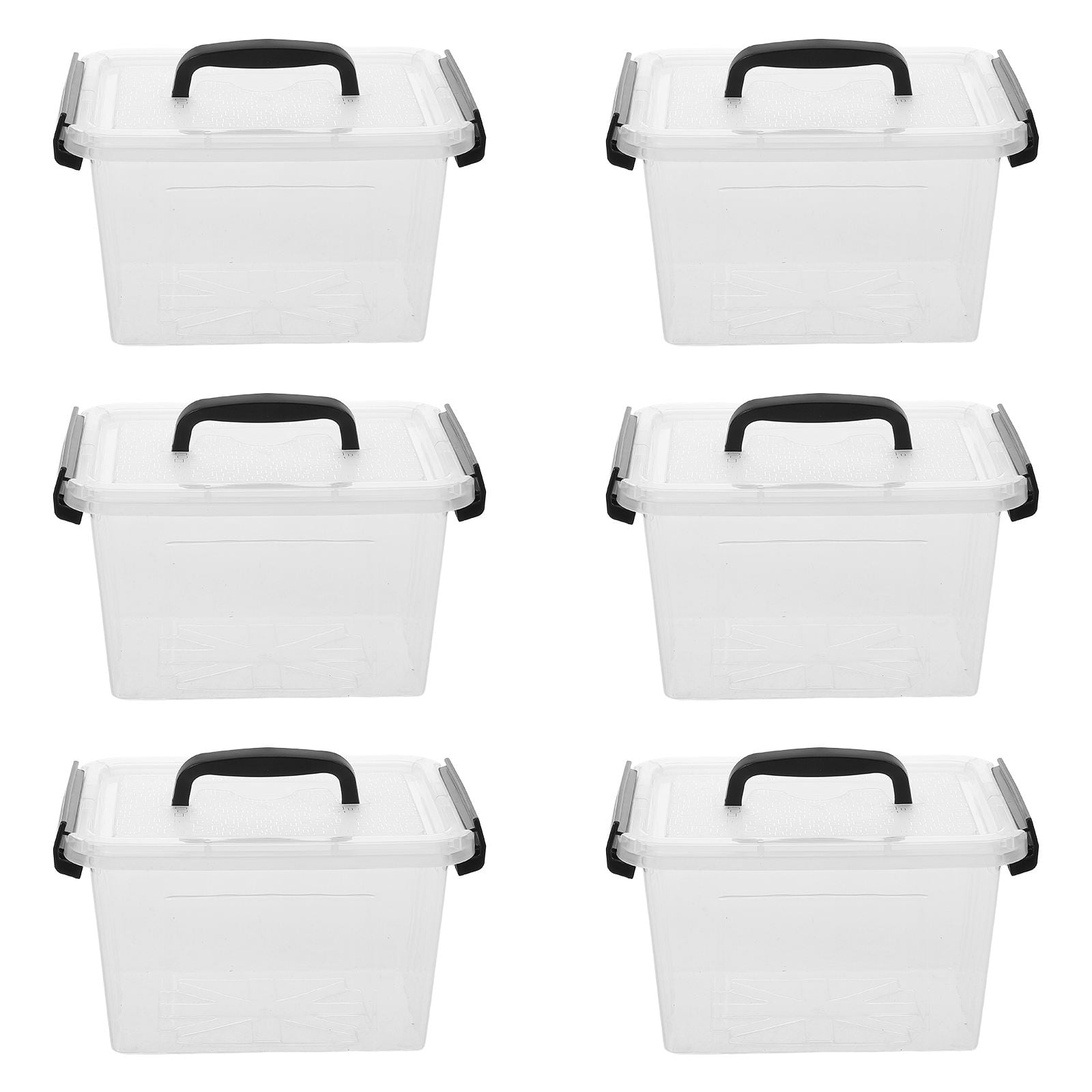 UPGRATOR 6Pcs Small Storage Containers with Lids Rectangular Plastic ...