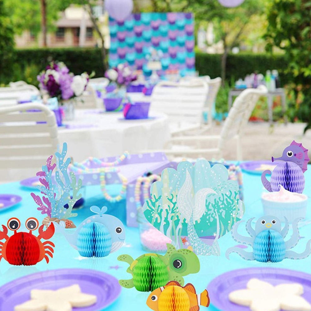 UPGRATOR 8Pcs Ocean Animal Birthday Decorations Sea Themed Party ...