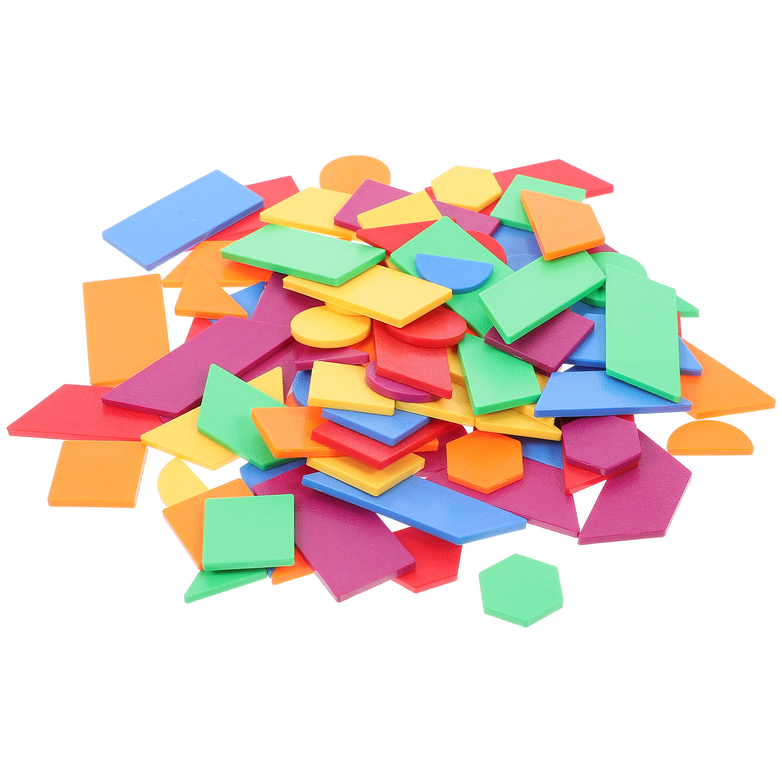 UPGRATOR 96Pack Geometric Shapes Puzzle Assorted Color for Toddlers ...