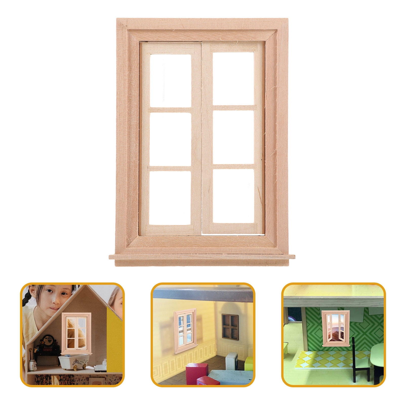 Doll House Windows And Doors BESTOYARD Mini 1:12 Scale Window Jamaica ...