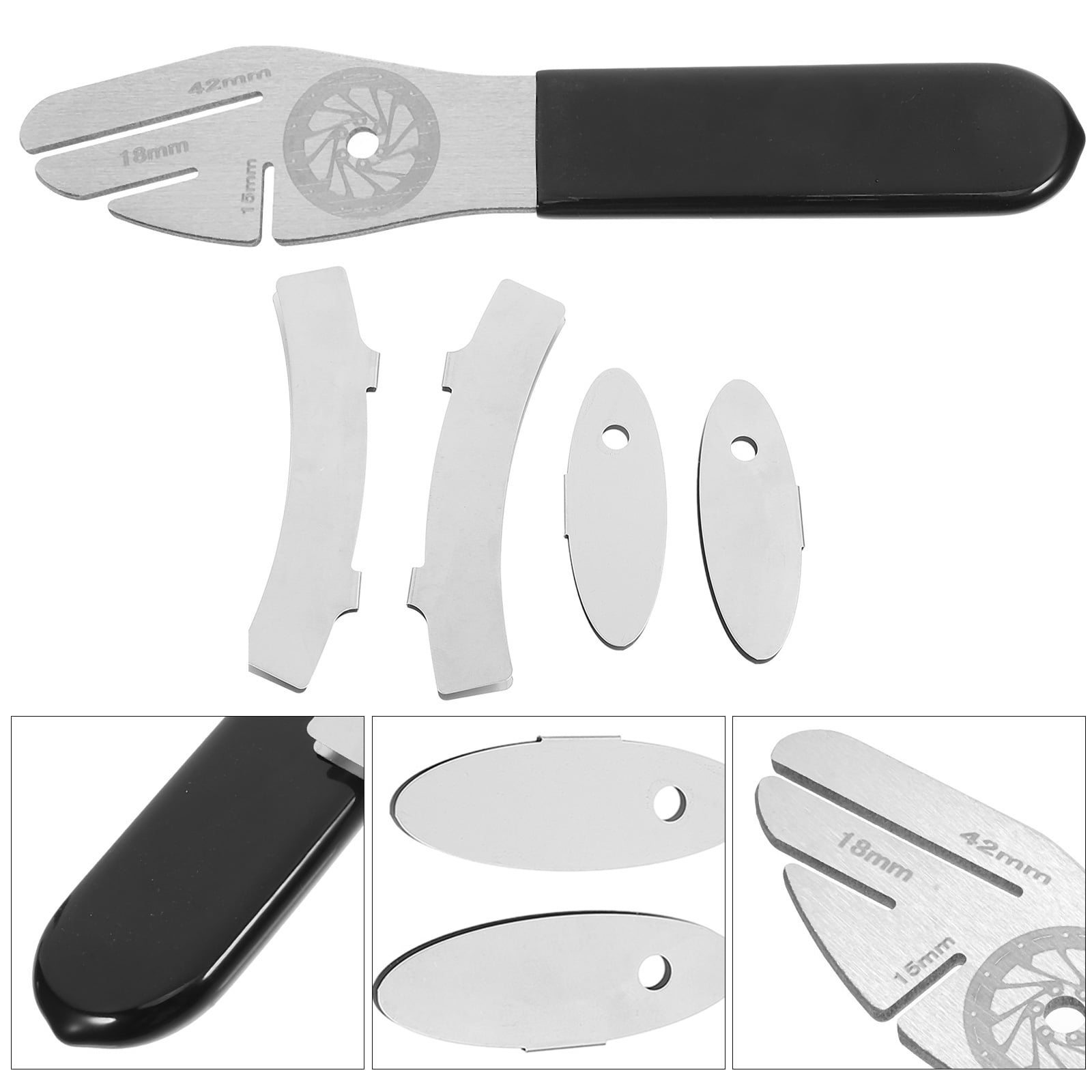 UPGRATOR Bike Disc Brake Caliper Alignment Wrench 1Set Silver Oval ...