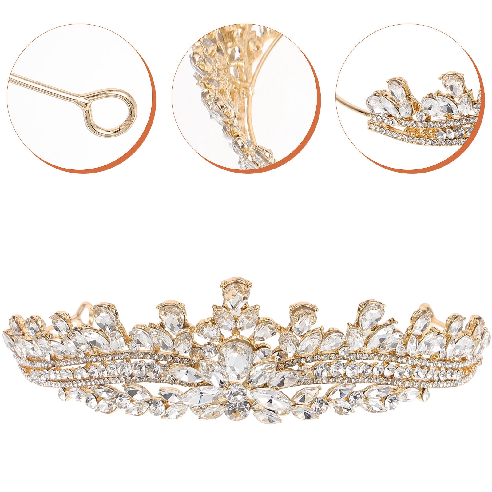 UPGRATOR Bride Crown 1Pack Rhinestone Crowns Romantic Style For ...