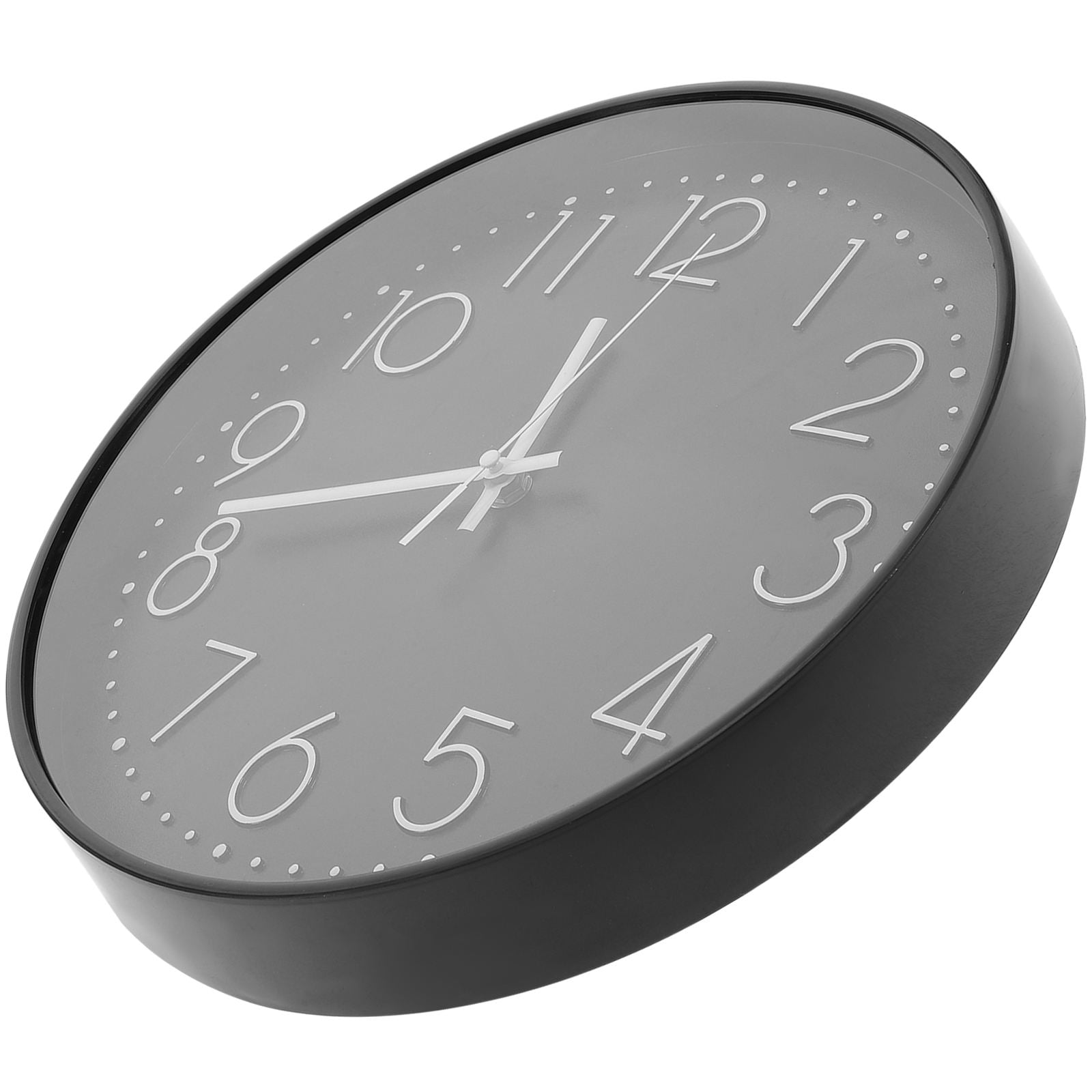 UPGRATOR Black Analog Clock 1 Piece Silent Accurate Timekeeping Ideal ...