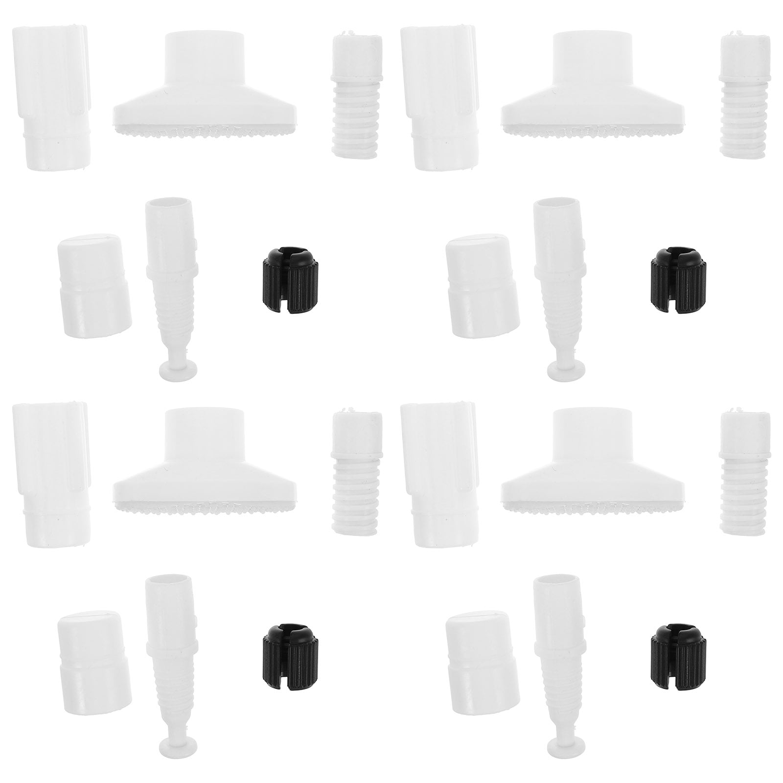 UPGRATOR Curtain Rod Finials 4 Sets White Plastic for Decorative Cap ...