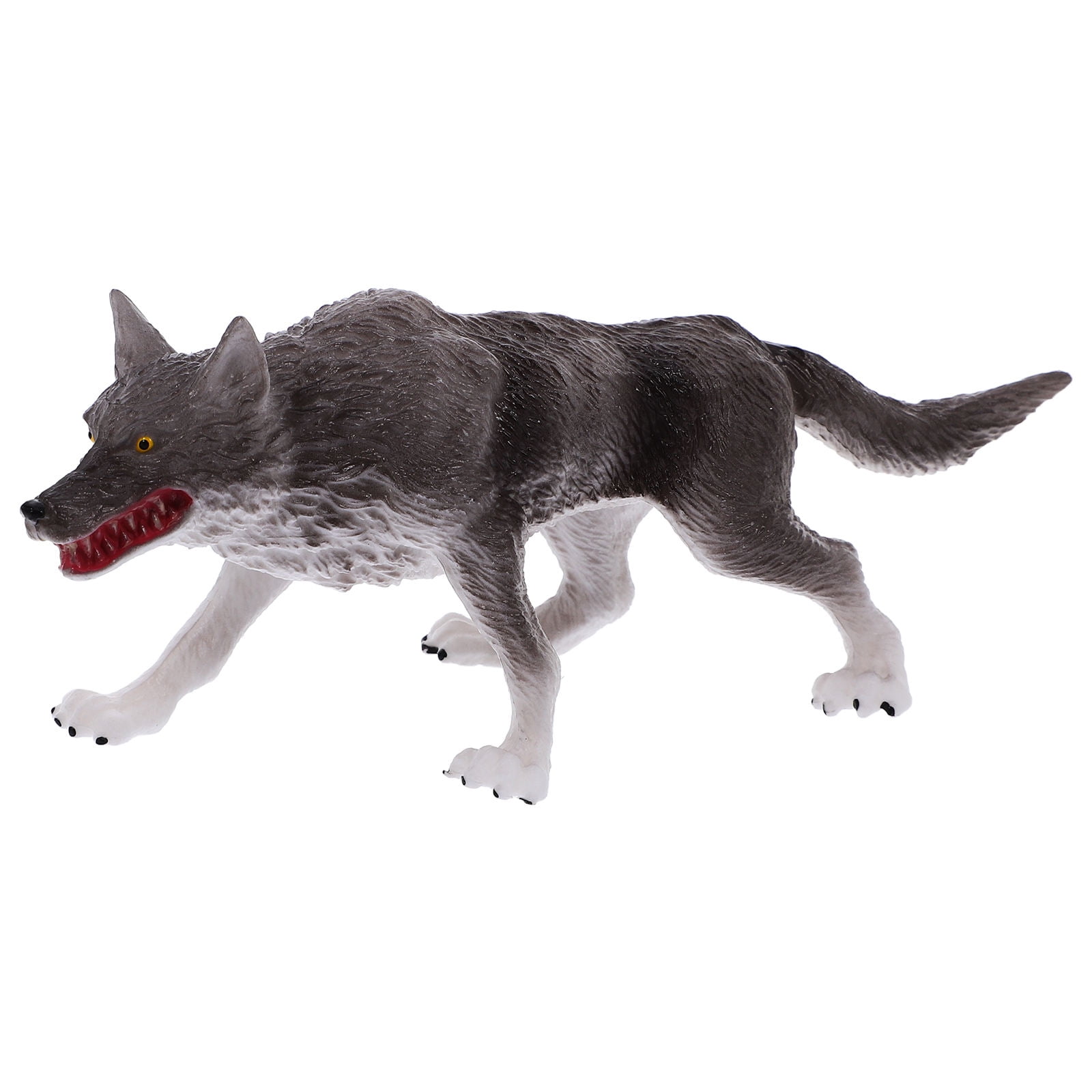 UPGRATOR Decorative Wolf Statue 1Set Grey Abs Material Realistic Wolf ...