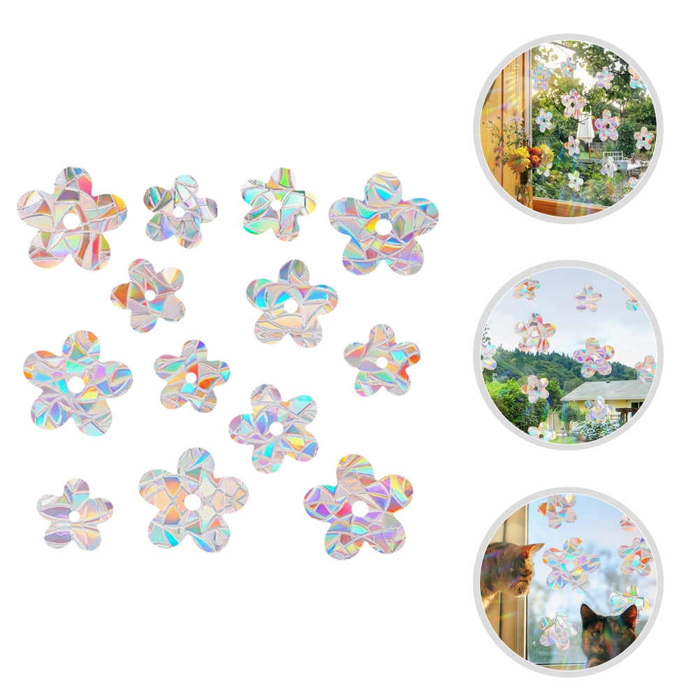UPGRATOR Floral Pattern Window Sticker 2 Sheets of PVC Material for ...