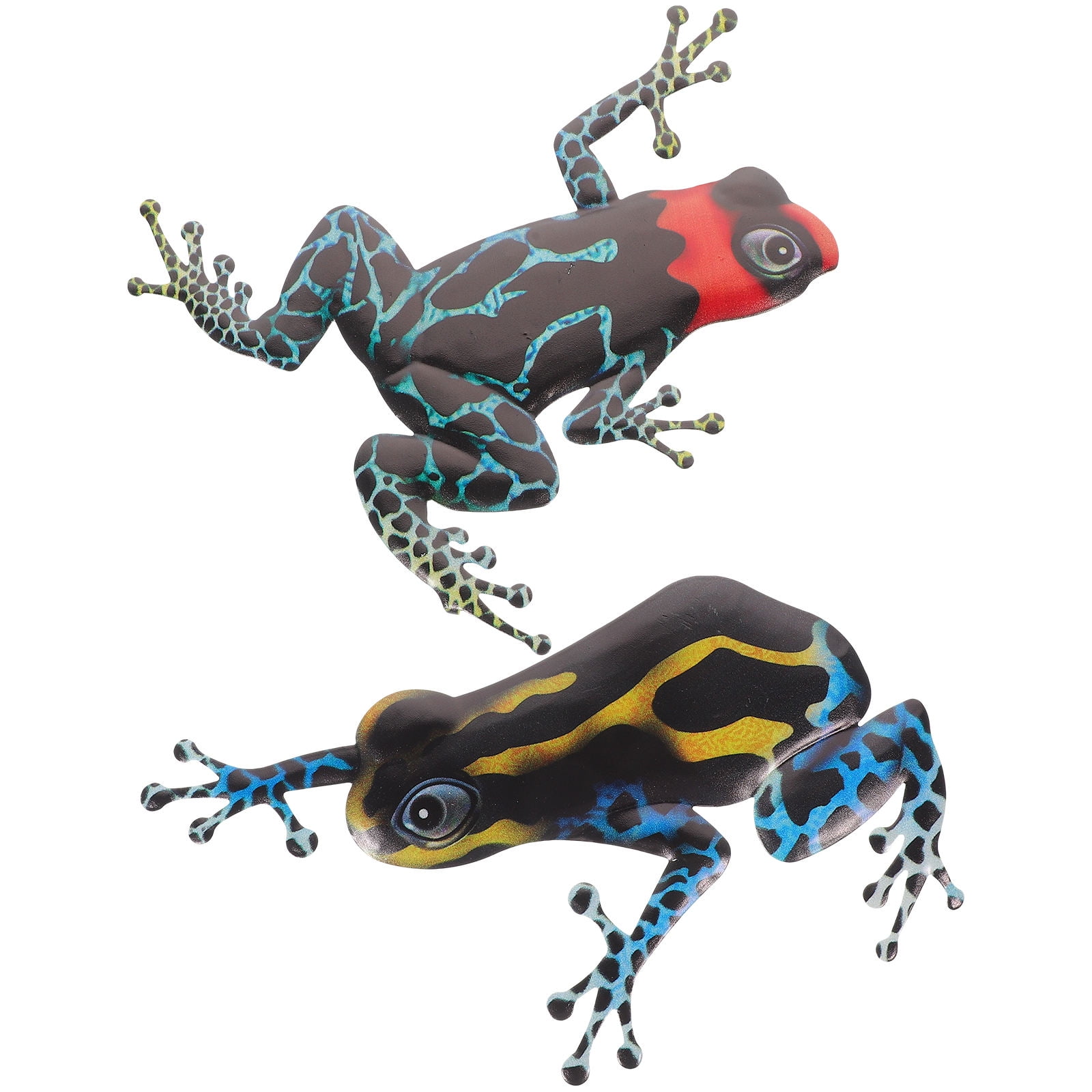UPGRATOR Frog Art Wall Decor with 2Pcs Blue Iron Frogs for Living Room and Home - Walmart.com