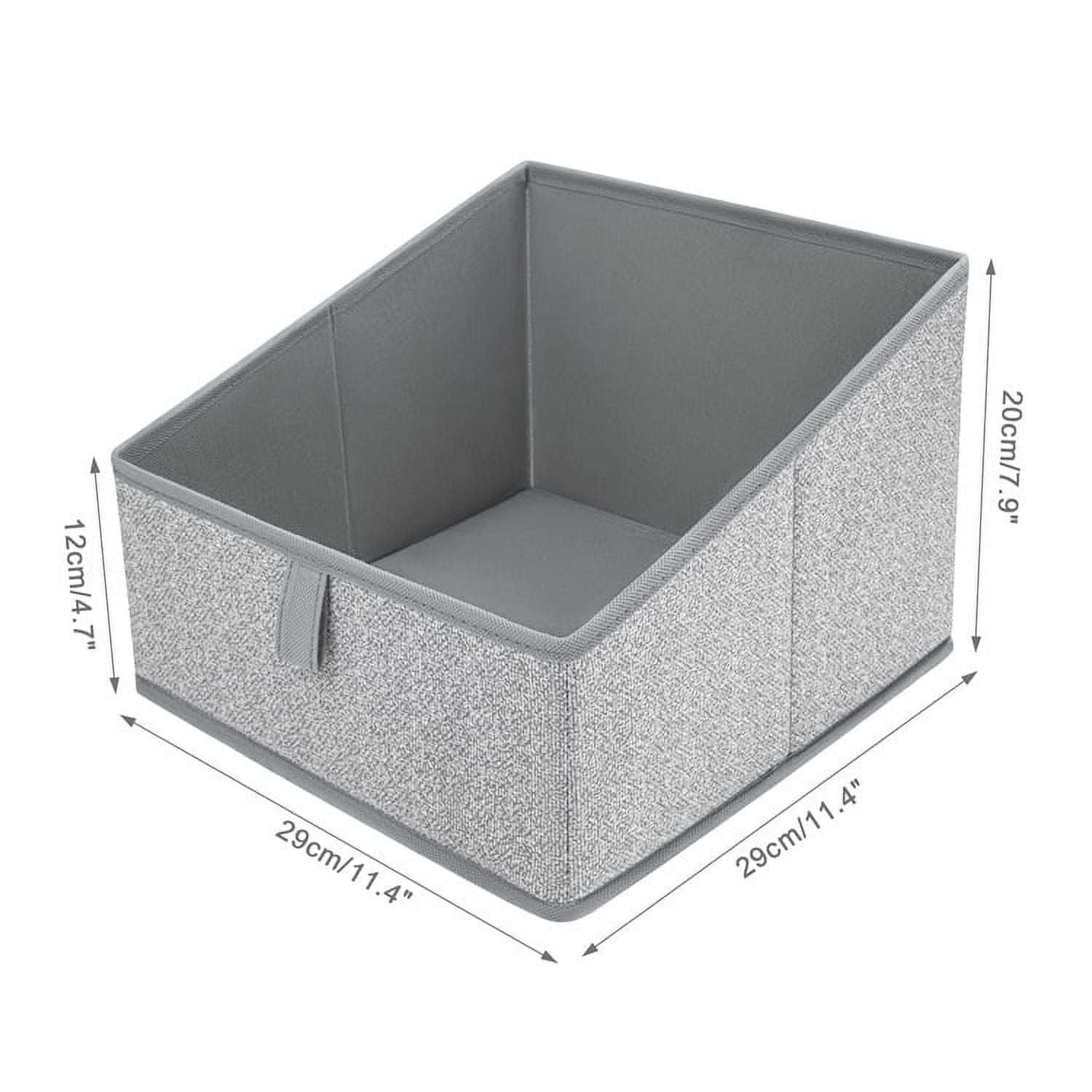 Toymytoy Trapezoid Storage Bin, Grey Foldable Fabric Basket, Laundry ...