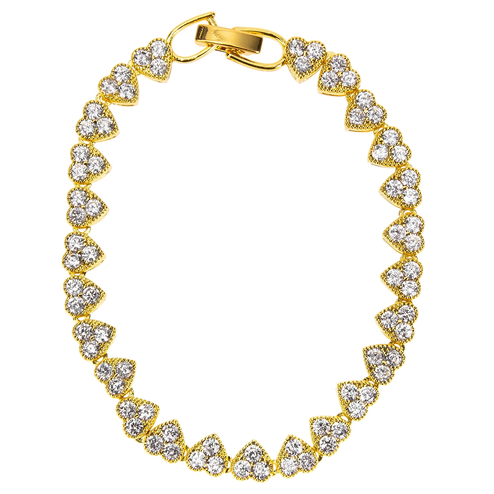 UPGRATOR Heart Chains Necklace for Women Golden Alloy Daily Wear 1Pcs 7 ...