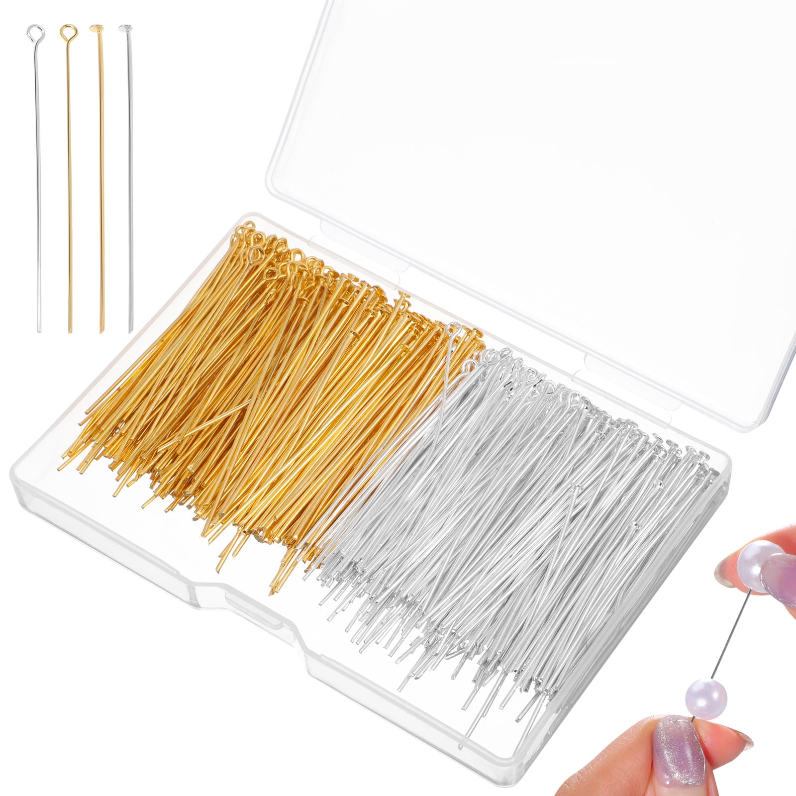 UPGRATOR Jewelry Making Pins Head 800Set Metal Eye Pins for Diy ...