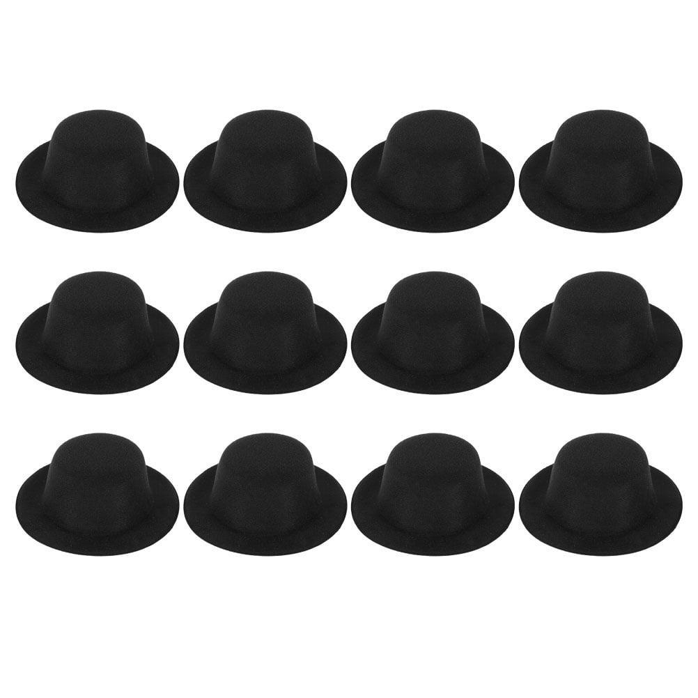 UPGRATOR Mini Top Hat Terry Fabric Hats for Dolls Diy Craft 12Pcs 5.2X5 ...