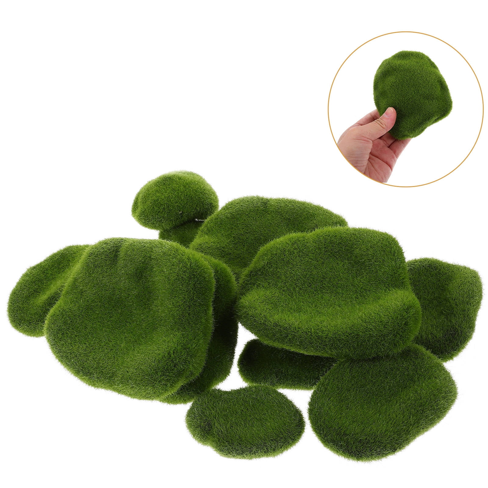 DEEPCRAFF Deepcraff Beautiful Practical Moss Stones, Green Foam, for ...