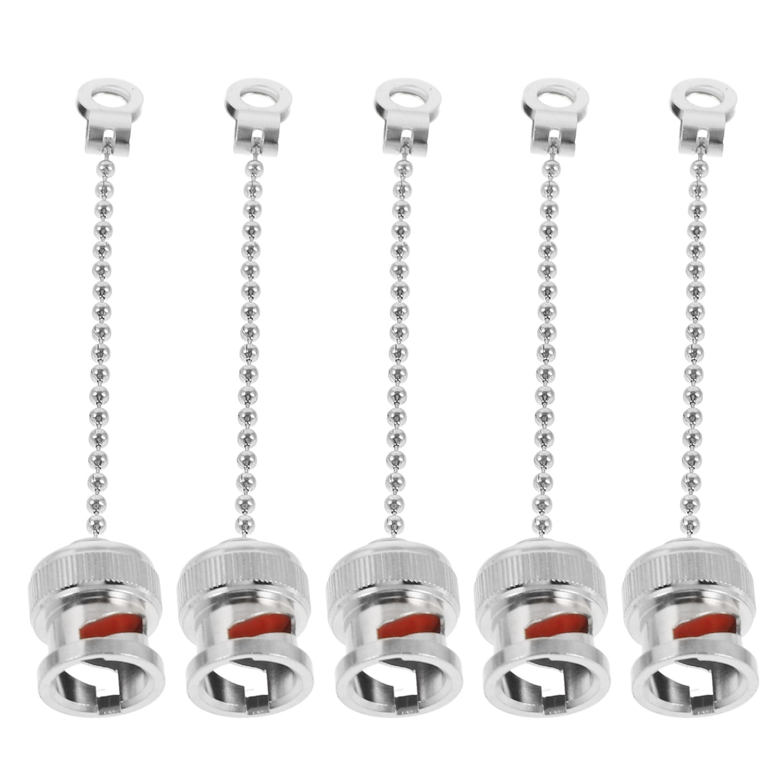 UPGRATOR Protective Cap with Chain Design 5Pcs for Silver Female Jack ...