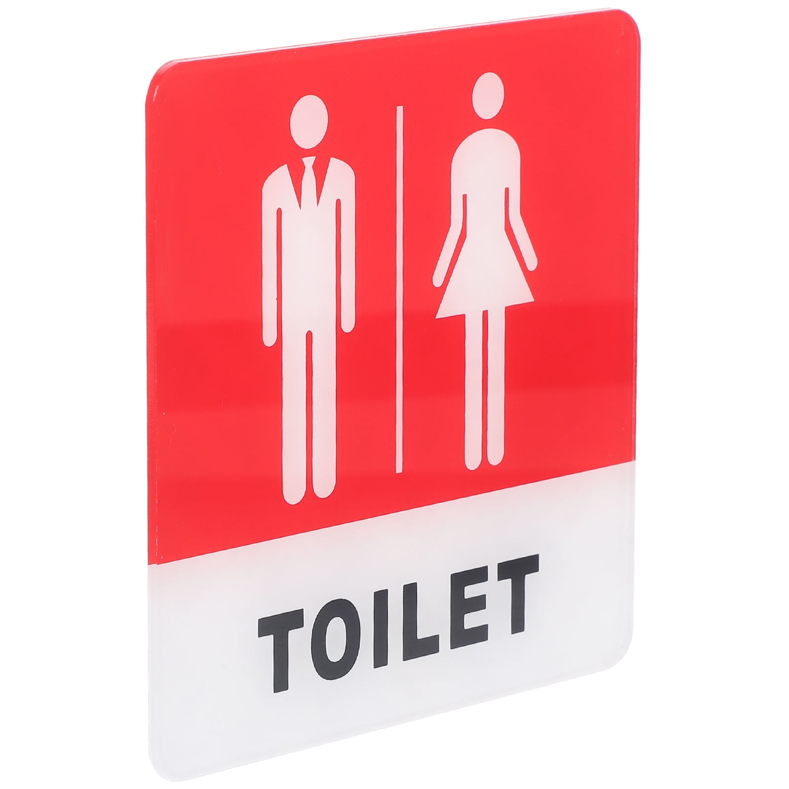UPGRATOR Red 1Set Acrylic Unisex Restroom Sign for Bathroom Door ...