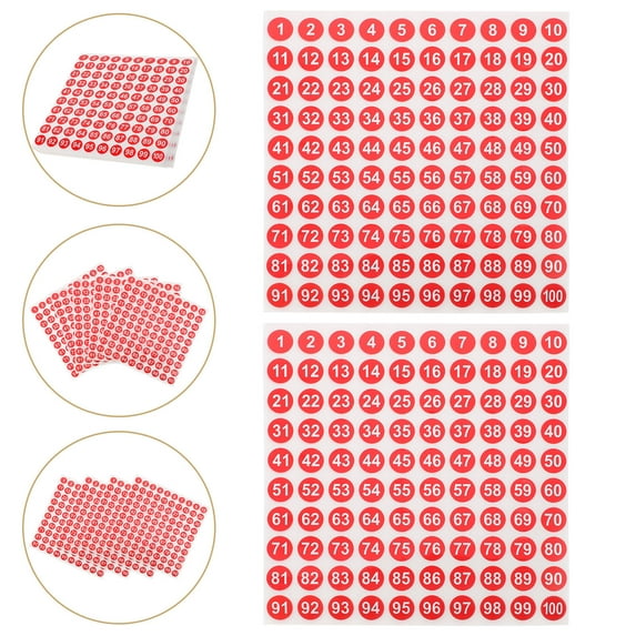 UPGRATOR Red Adhesive Classification Stickers, 100 Sheets for Keys ...