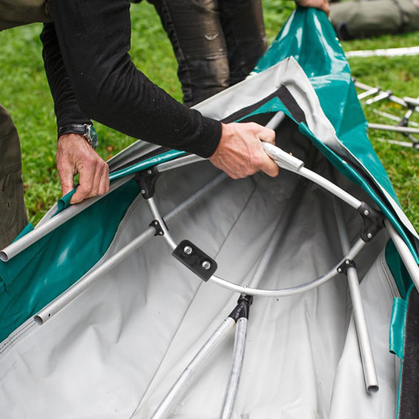 UPGRATOR Tent Parts 4Pcs Black Plastic Tent Pole Joint for Canopy ...