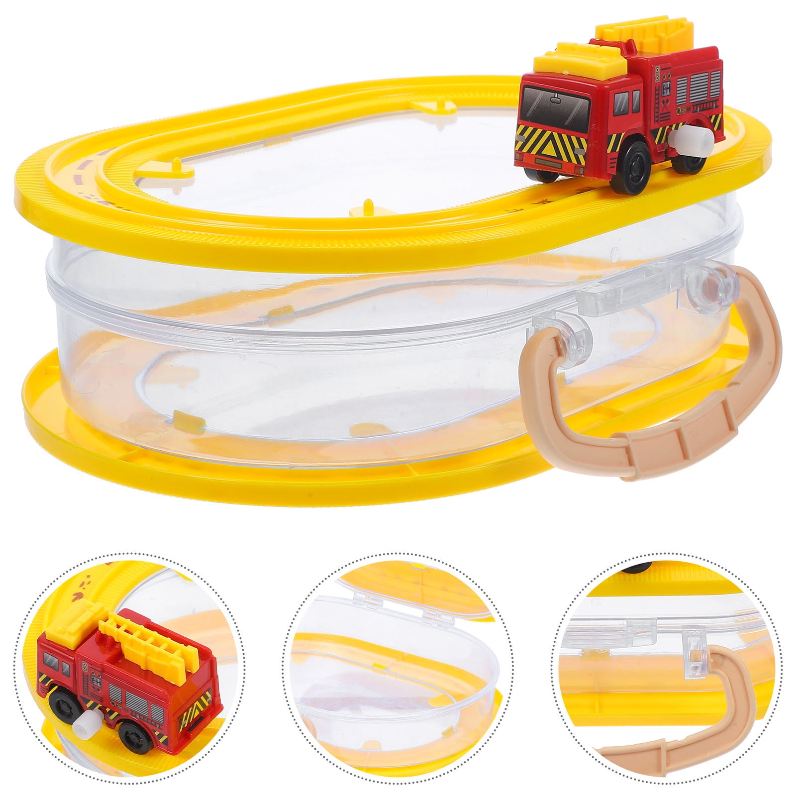 UPGRATOR Rectangular Toy Car Carrying Case Container with Winding ...