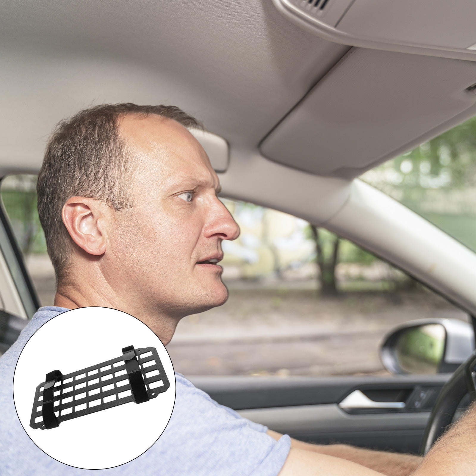 UPGRATOR Visor Organizer Panel 1Pcs Black Car Accessory Rectangular Abs ...