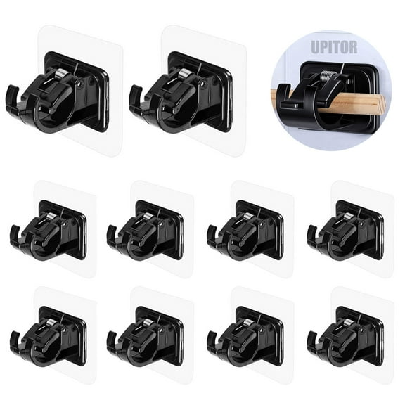 JUNCHI-Double Curtain Rod Bracket, Heavy Duty Curtain Rod Holders White ...