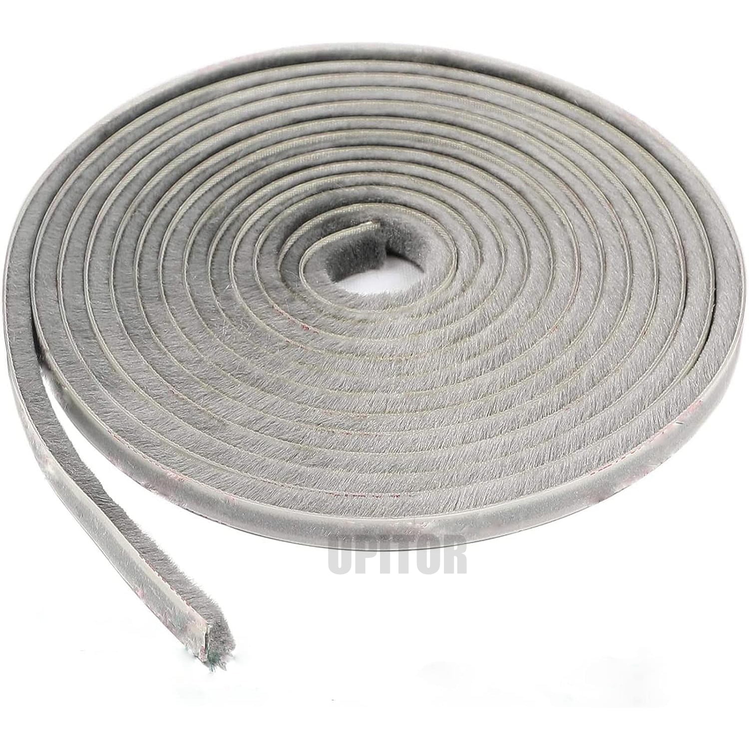 UPITOR Felt Pile Weather Stripping, Self-Adhesive, 32.8ft Grey Brush ...