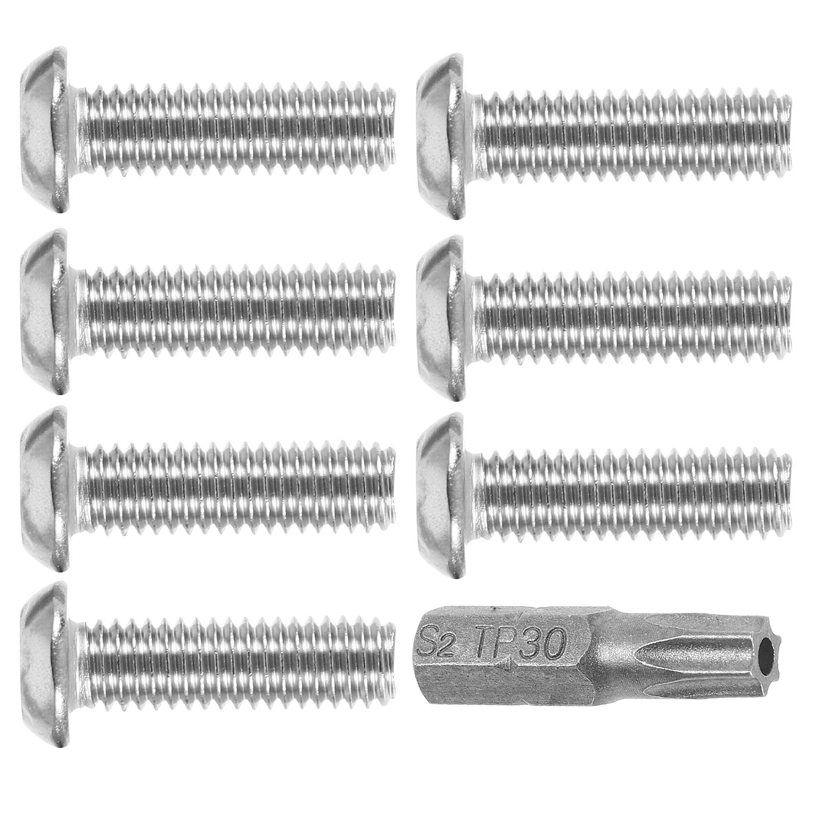 UPKOCH 1Set Silver License Plate Screw Kit Secure Car Plate Screws ...