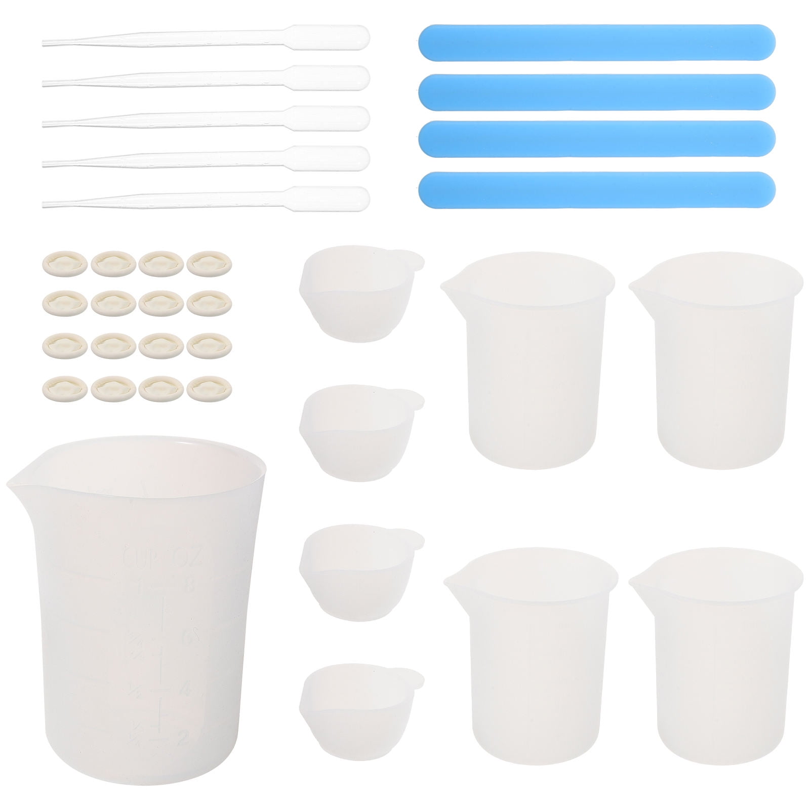 UPKOCH 1 Set Epoxy Resin Measuring Cups Silicone Resin Mixing Tools for ...