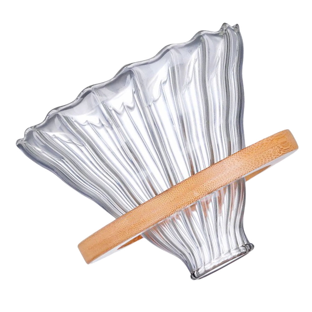 UPKOCH 1 Set Glass Funnel Reusable Design Wood For Brew Coffee At Home ...