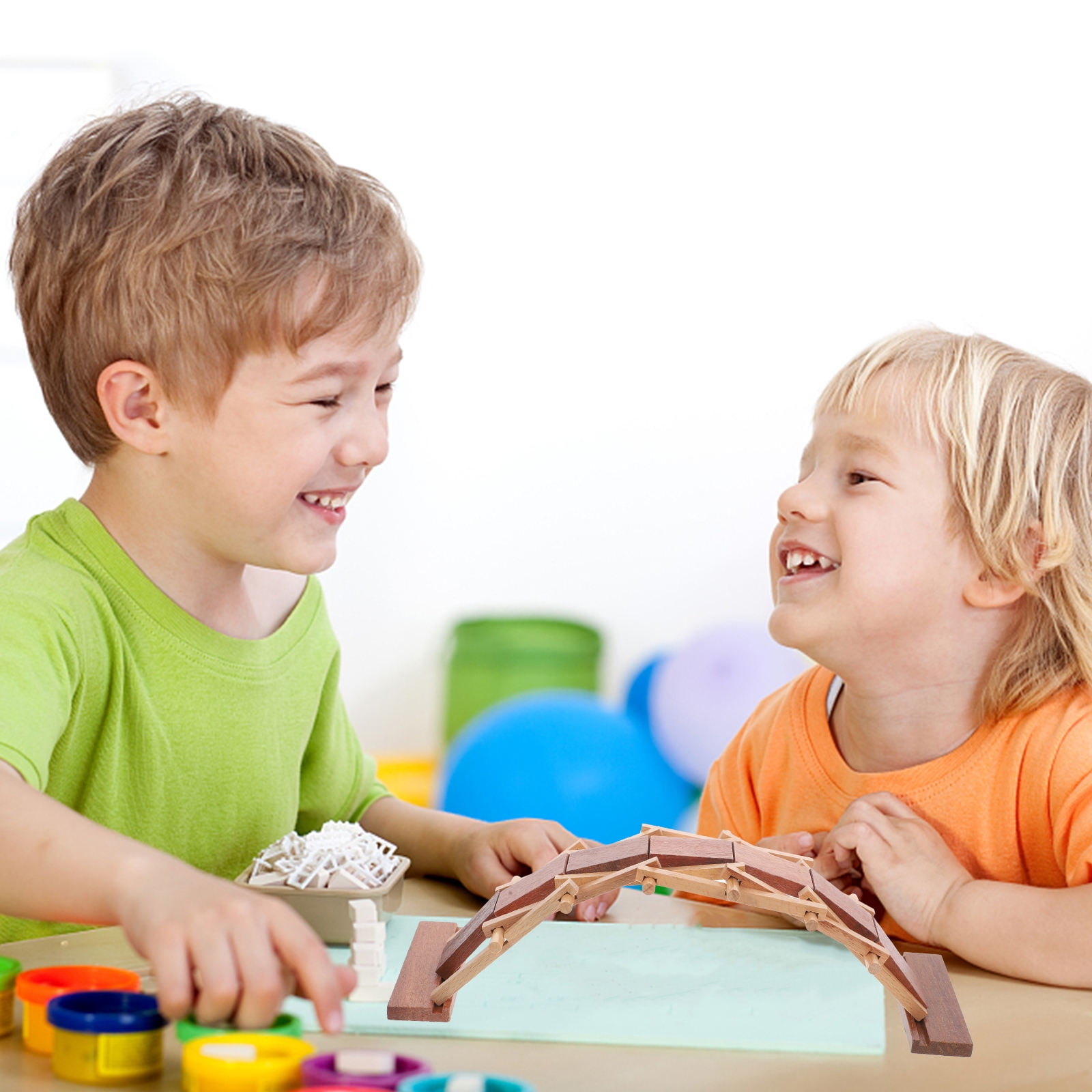 UPKOCH 1 Set Handcrafting Children Arch Bridge Assembly Toy with ...