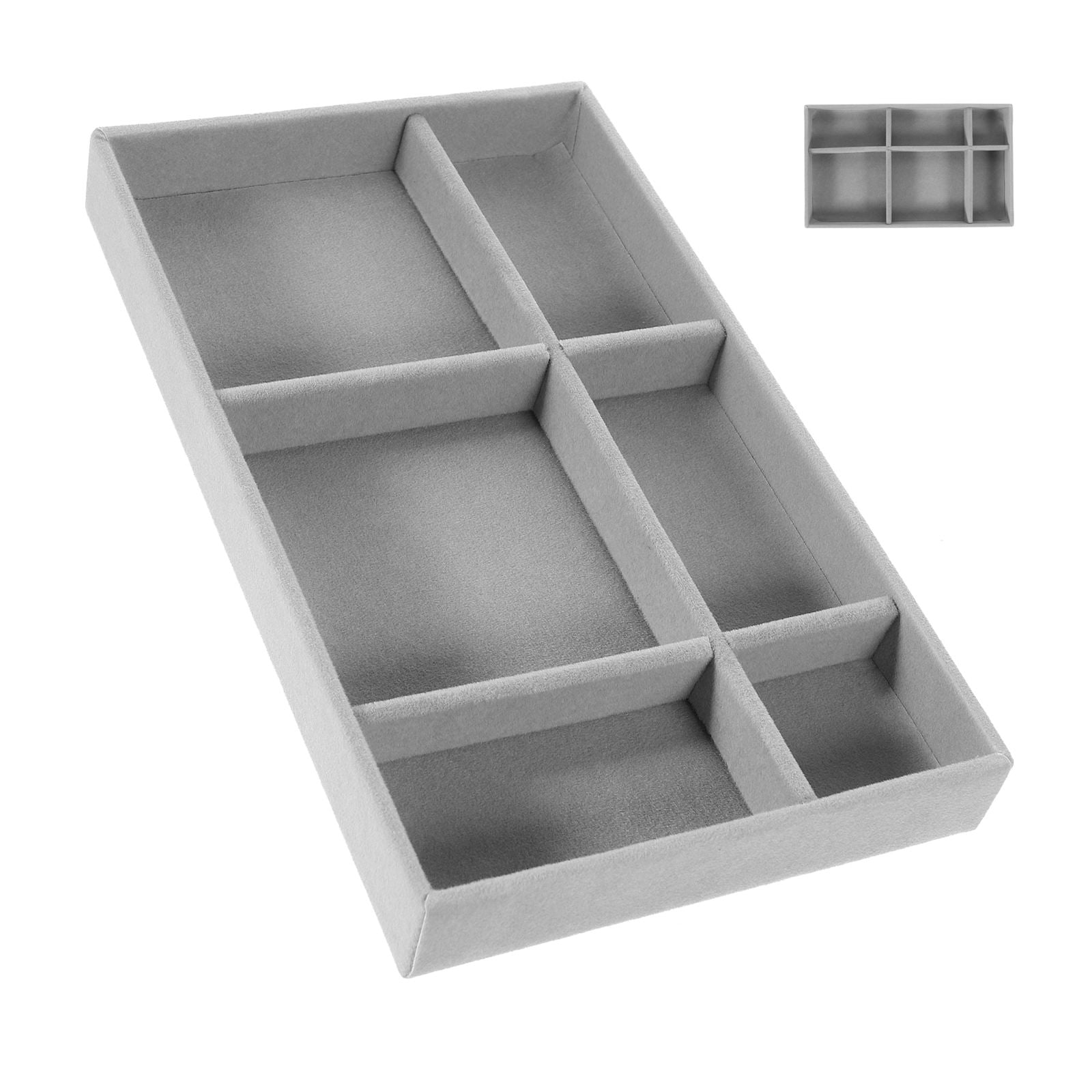 UPKOCH 1 Set Jewelry Organizer Drawer Insert Rectangular Dark Grey ...