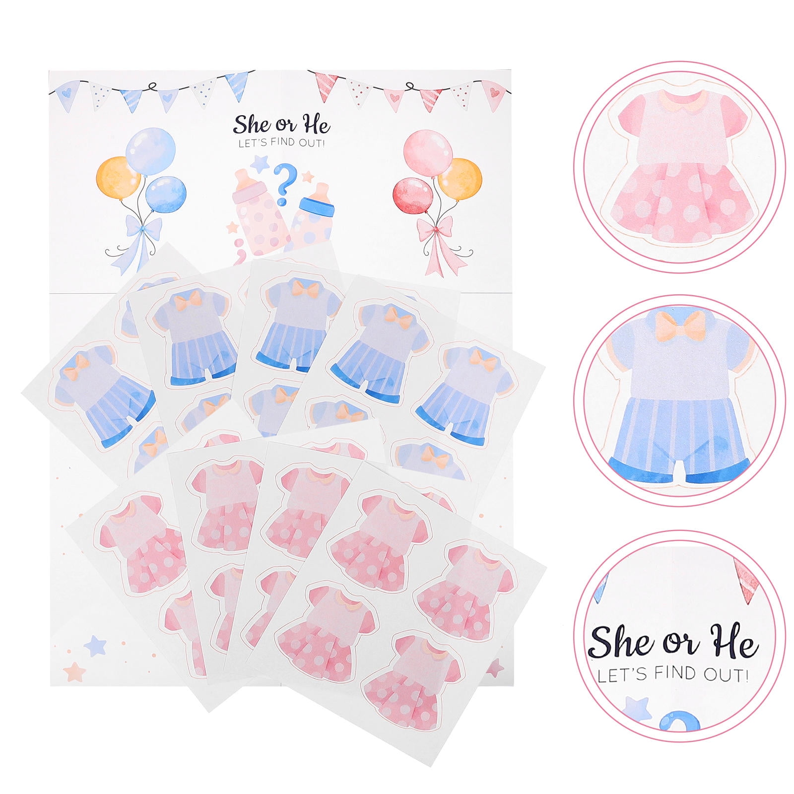 UPKOCH 1 Set of Gender Disclosure Game Gender Reveal Poster Assorted ...
