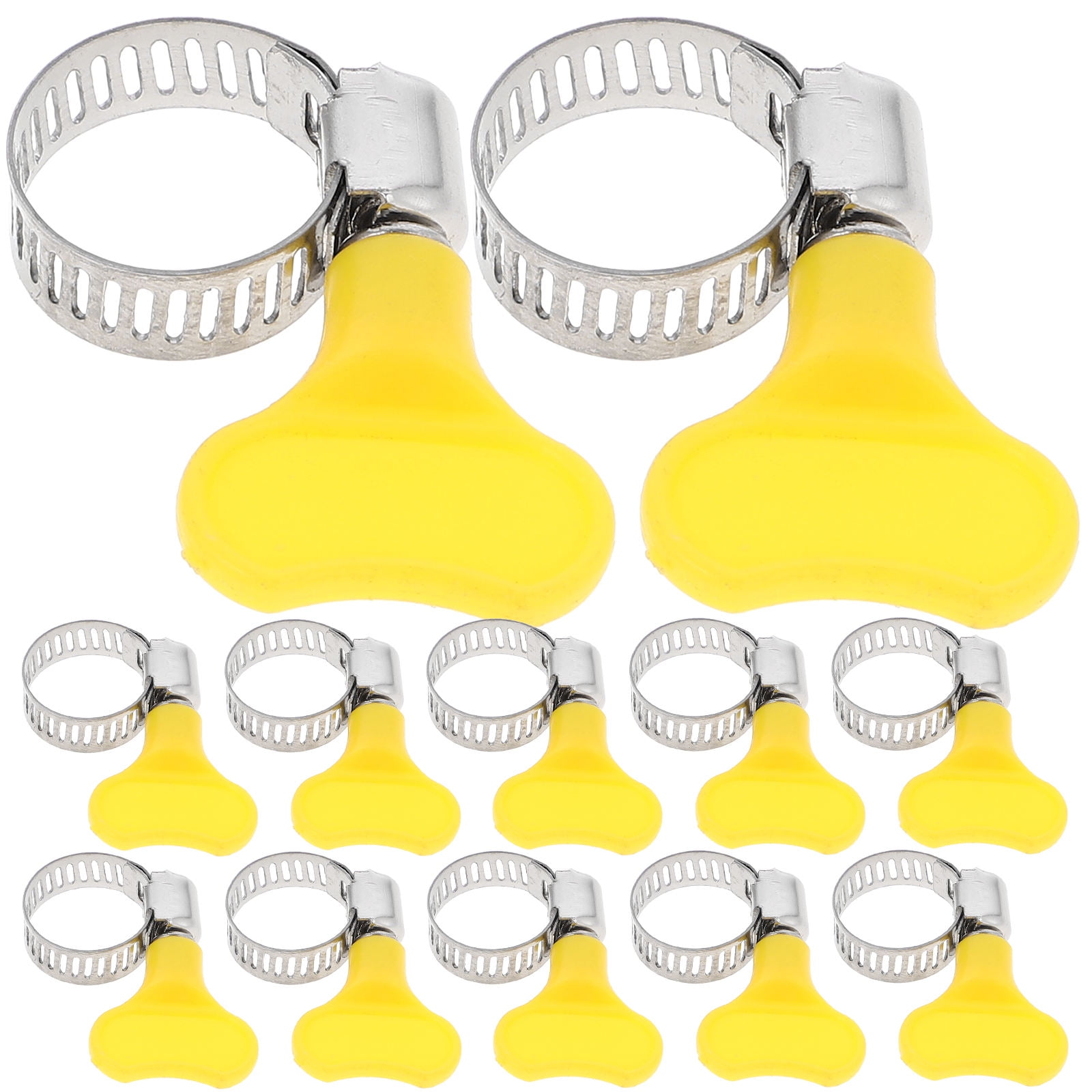 UPKOCH 100Pack Fasteners Pipe Clamp Stainless Steel Yellow Heavy Duty ...