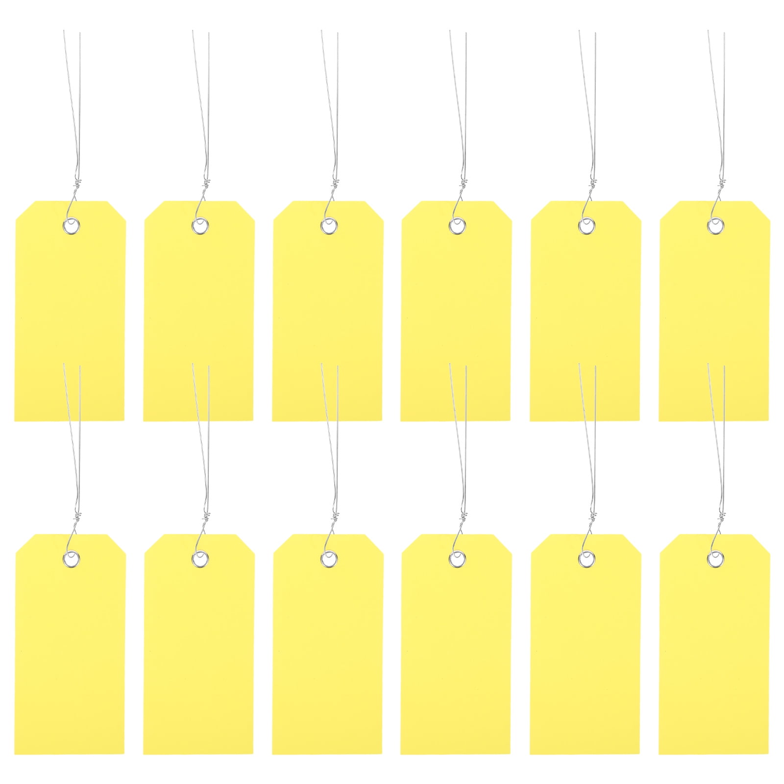 UPKOCH 100Pcs Blank Shipping Tags with Wire Writable PVC for Travel ...