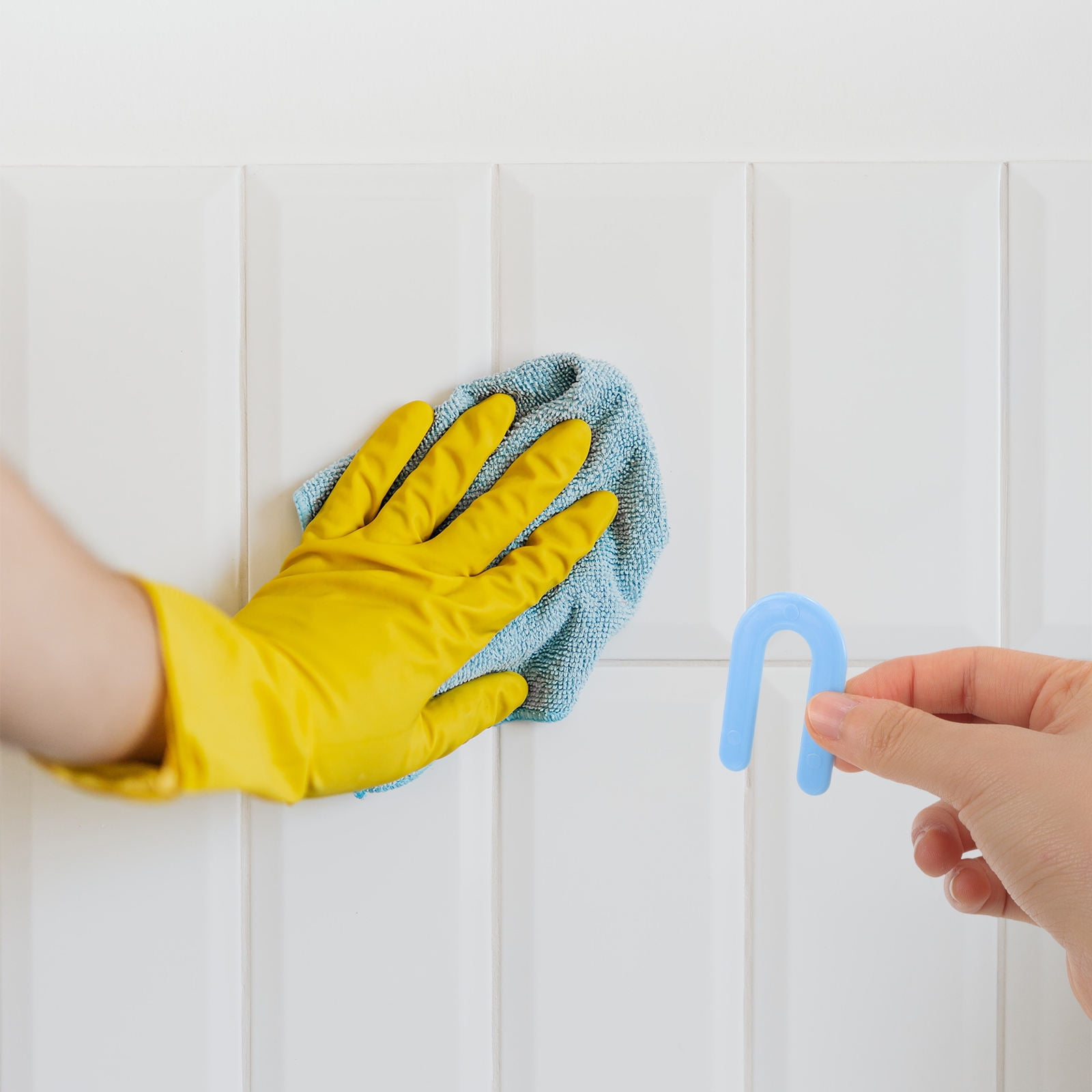 UPKOCH 100Pcs U Shape Sky-Blue Plastic Tile Spacers for Leveling Tiles ...