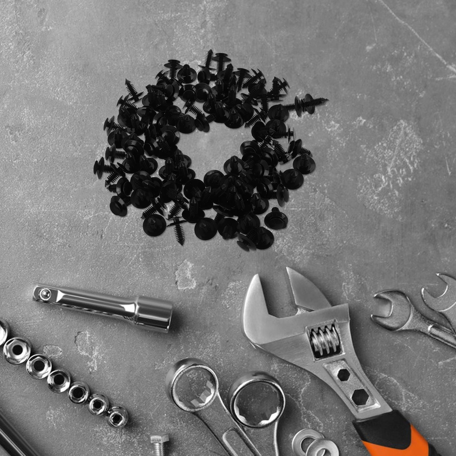 UPKOCH 100Set Fasteners Car Door Panel Retainer Fasteners Black Nylon ...