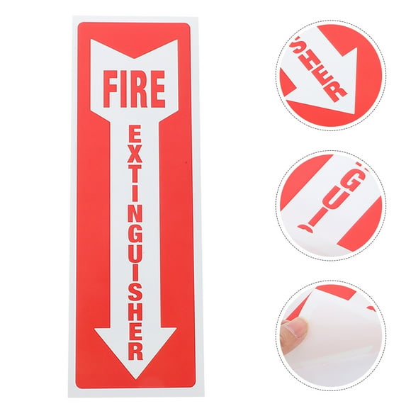 UPKOCH 10Pack Fire Extinguisher Sign Stickers Adhesive Multi Color for ...