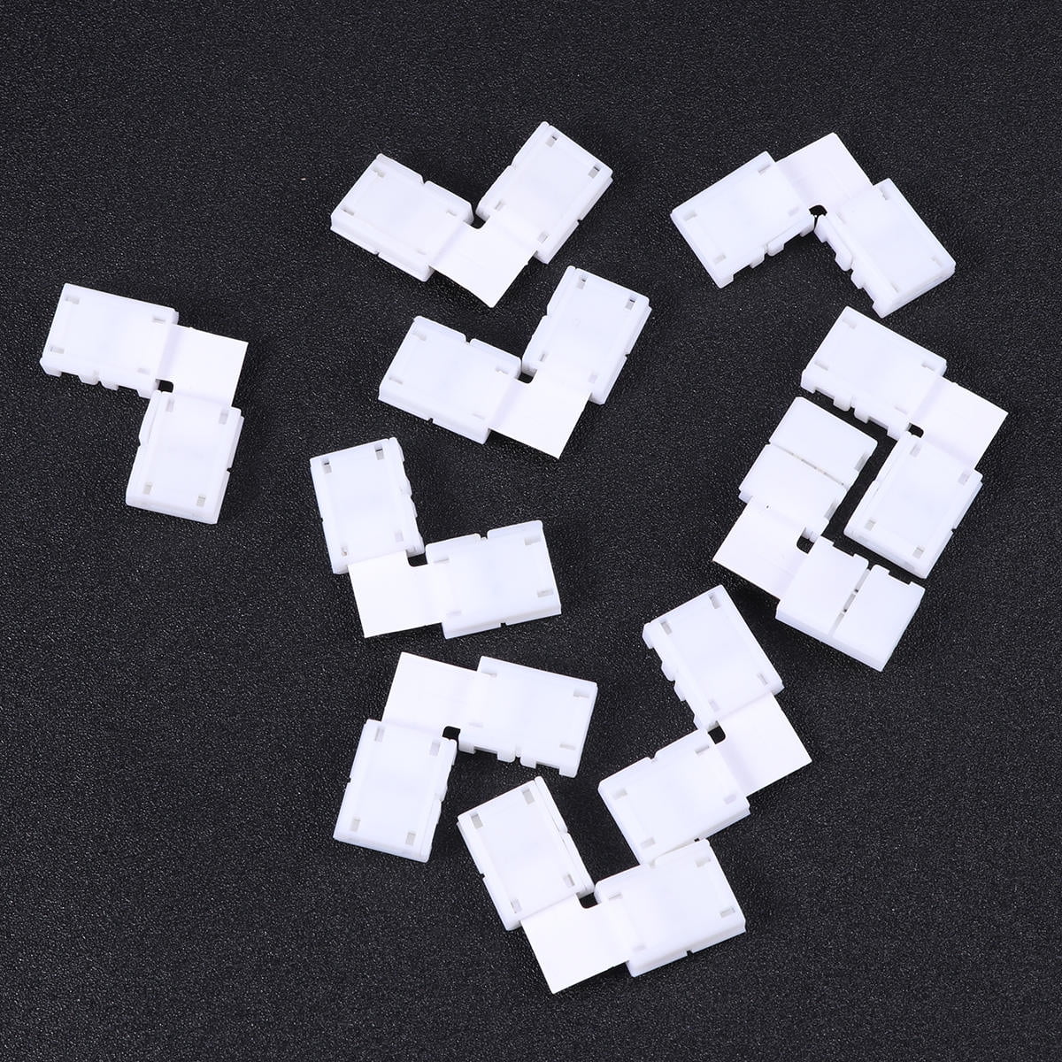 UPKOCH 10Pack LED Strip Connector White Plastic Corner Connection for ...