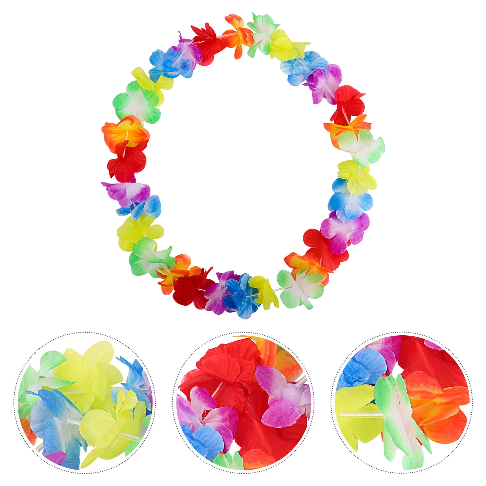UPKOCH 10Pack Tropical Hawaiian Flower Lei Garland Plastic Decoration ...