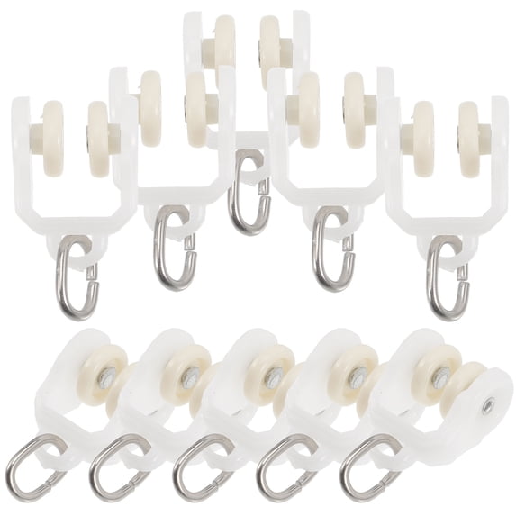 UPKOCH 10Pcs Curtain Accessories Curtain Track Wheel Plastic Smooth ...