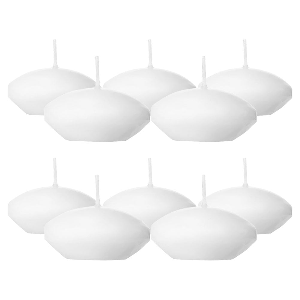 UPKOCH 10Pcs Mini Floating Candles White Paraffin Wax for Couples in ...