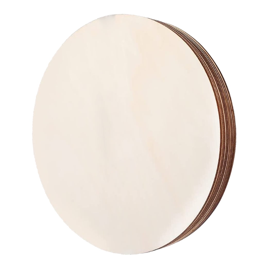 UPKOCH 10Pcs Round Wood Chips Khaki Wooded Chip for Doodling Patterns ...