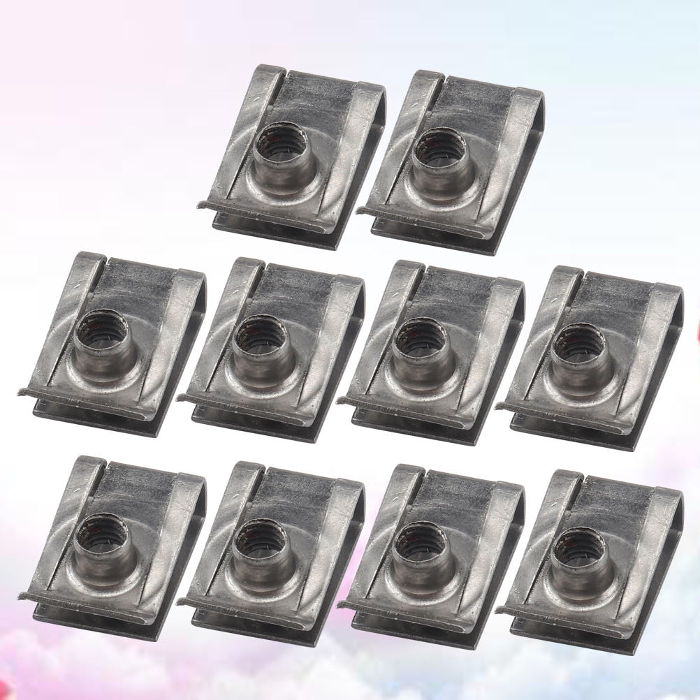 UPKOCH 10Set Fasteners Kit Motorcycle Fairing Clips Silver U Shape for ...