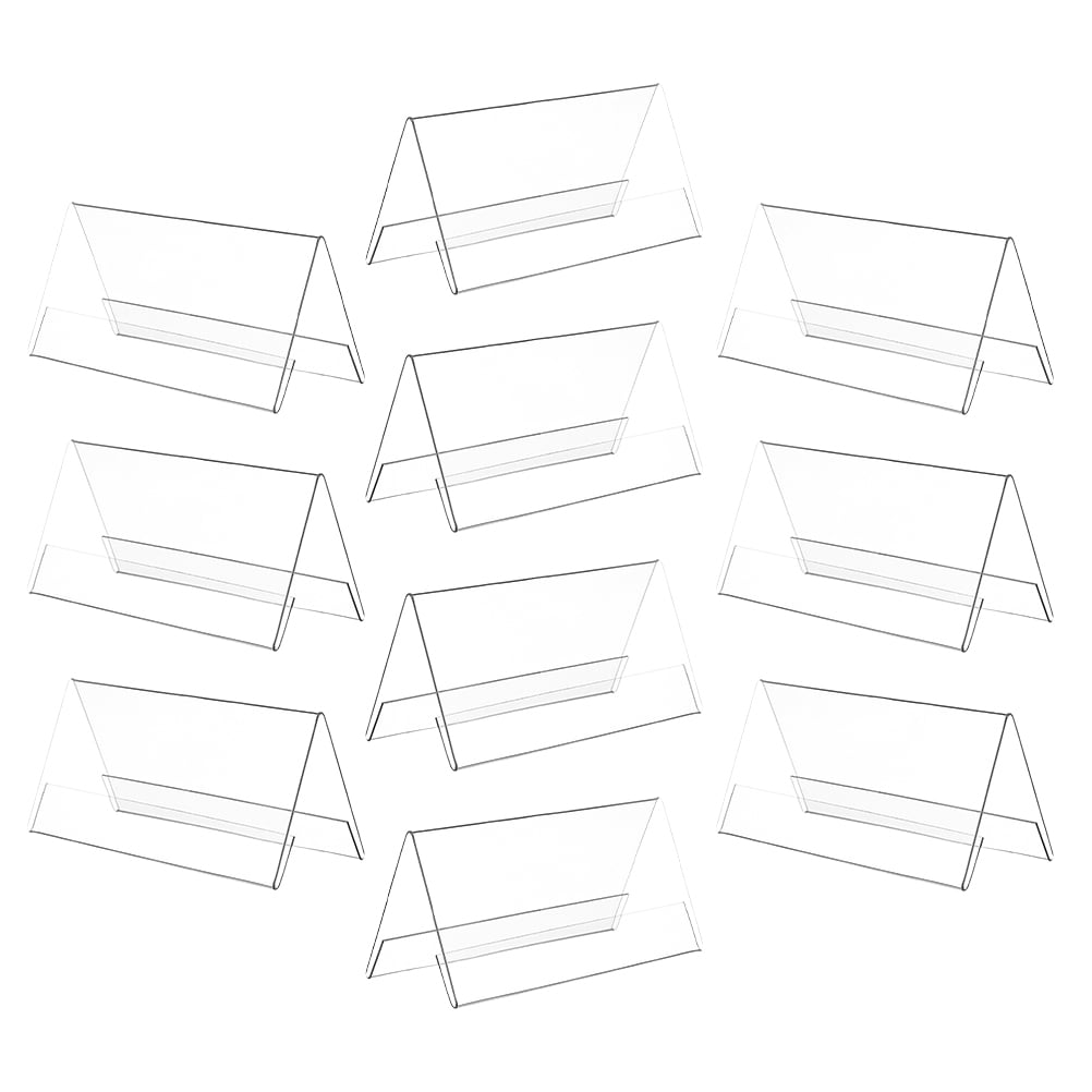 UPKOCH 10pcs Desk Name Plates Transparent PET Clear Seating Stand for ...