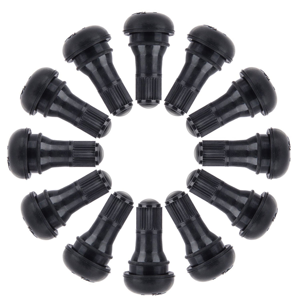 UPKOCH 12 Pcs Black Rubber Snap-In Valve Stems for Tire Valve Stem Caps ...
