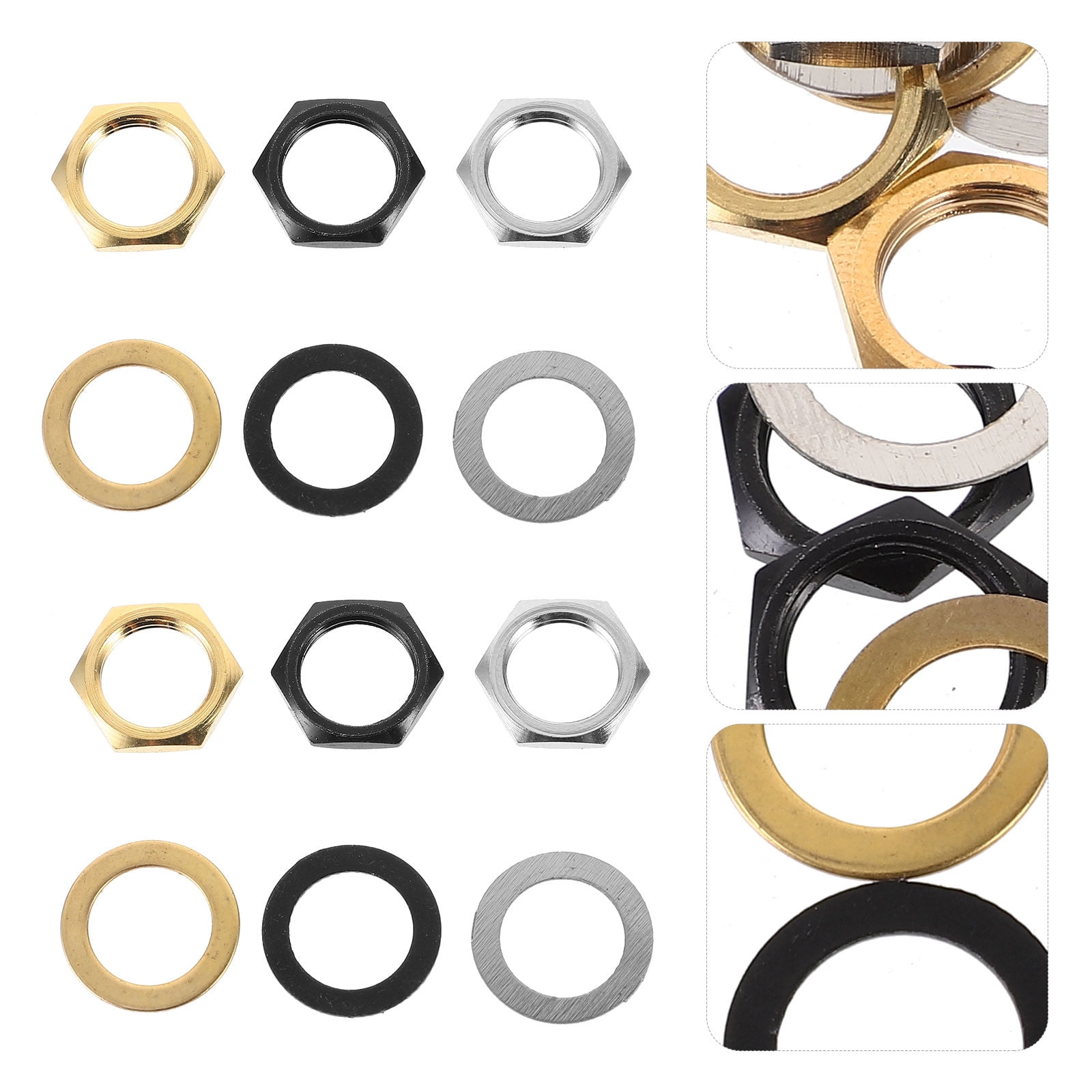 UPKOCH 12 Sets Electric Guitar Nut Pads Metal Replaceable Part for ...