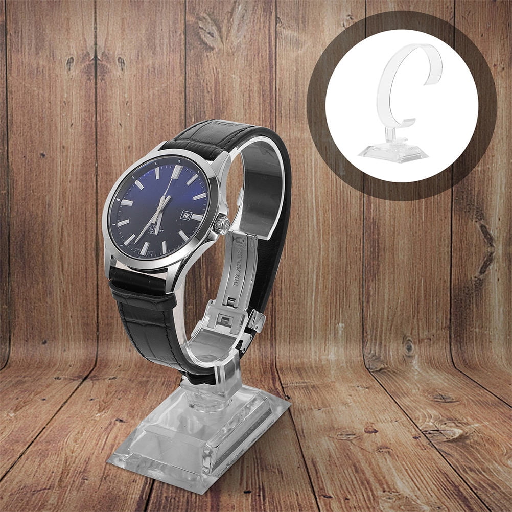 UPKOCH 12Pcs Watch Organizer Rack Transparent Plastic C-Shaped for ...