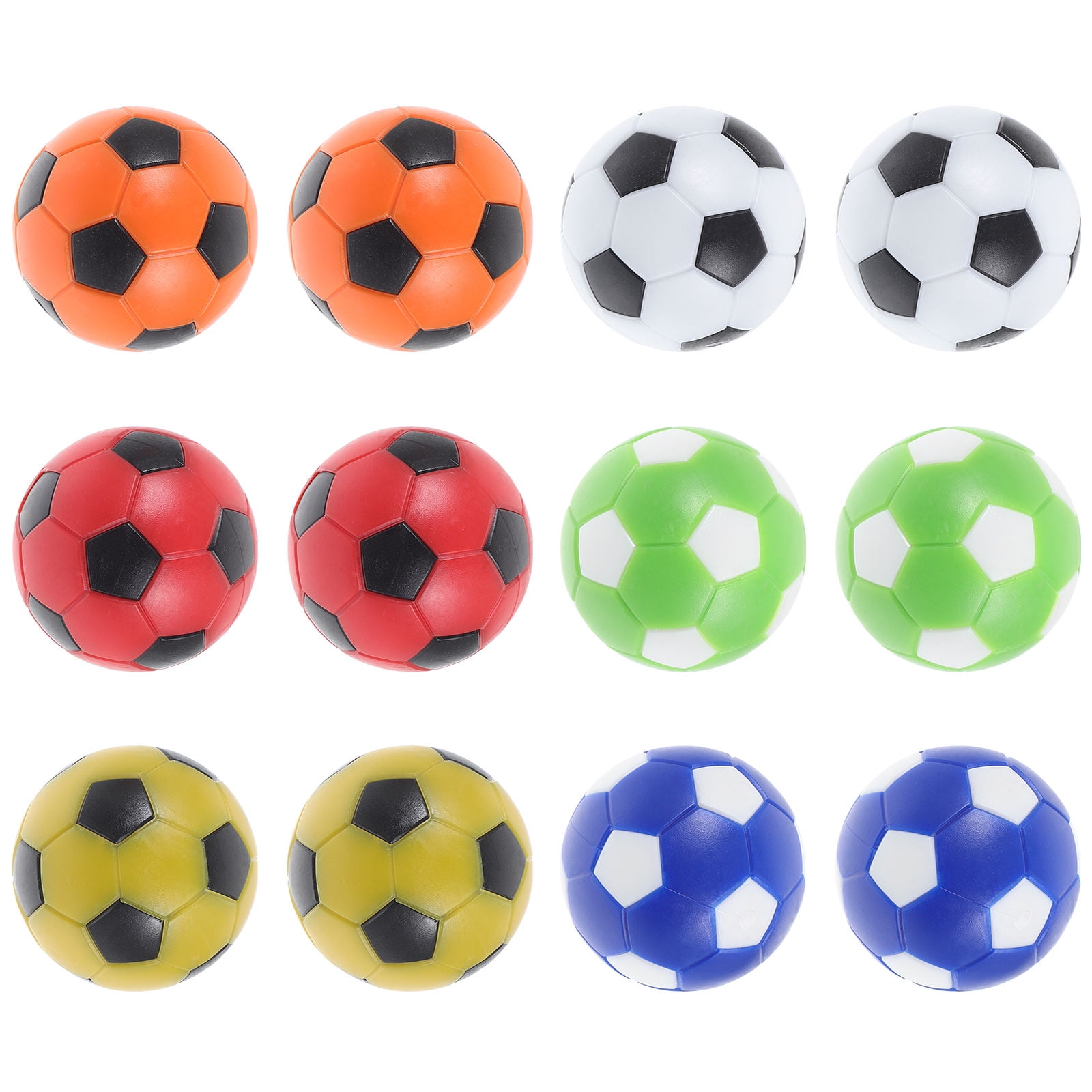 UPKOCH 12pcs Round Table Footballs Plastic Soccer Ball HIPS Blue and ...