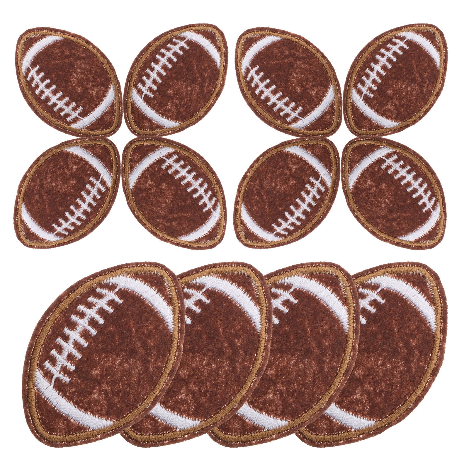 UPKOCH 12pcs Rugby Embroidery Applique Twill Sew On for Clothes Hats ...